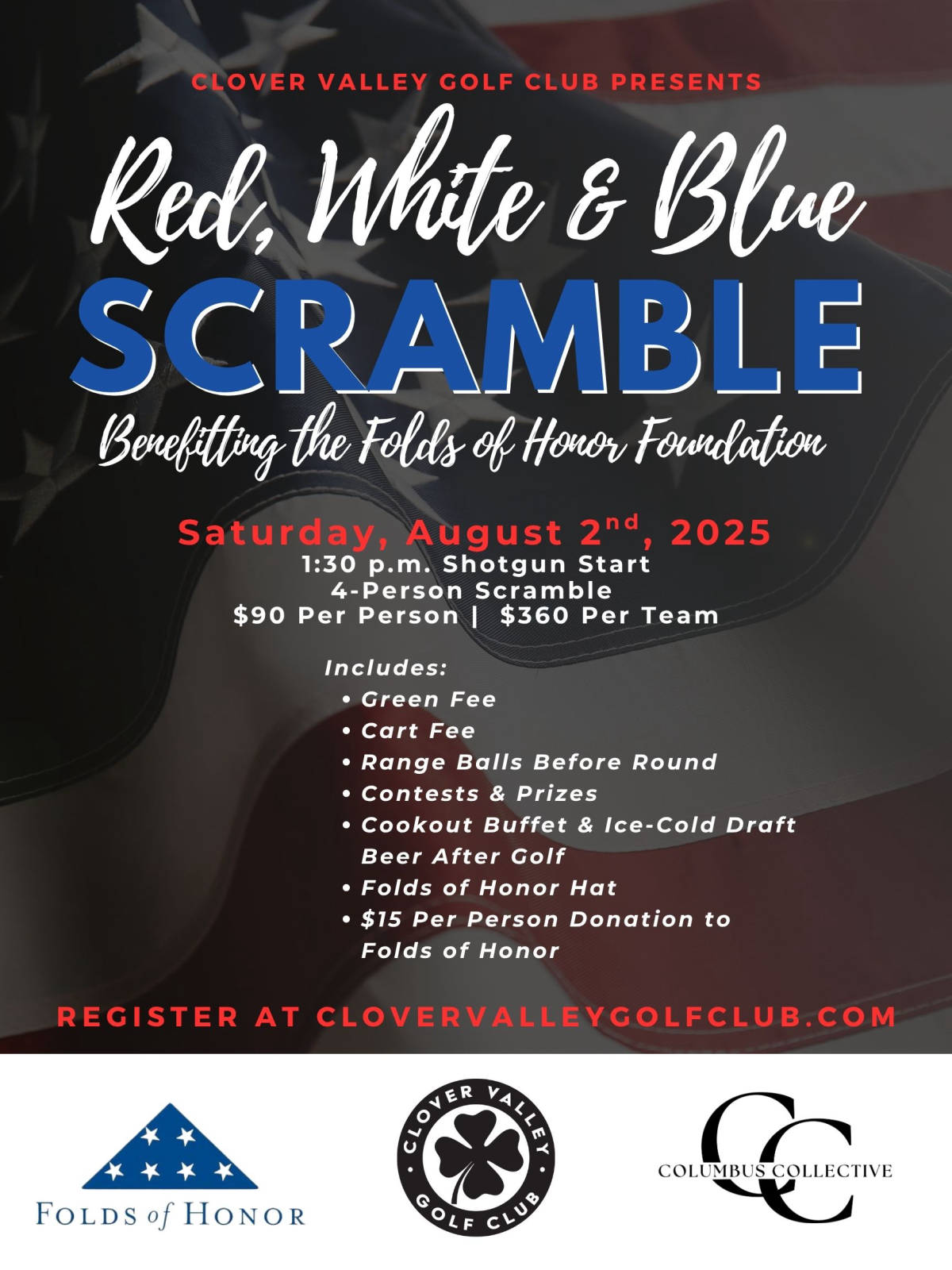 Red, White & Blue Scramble - Clover Valley Golf Club